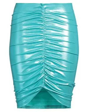 Andamane Metallic Pencil Midi Skirt - Blue