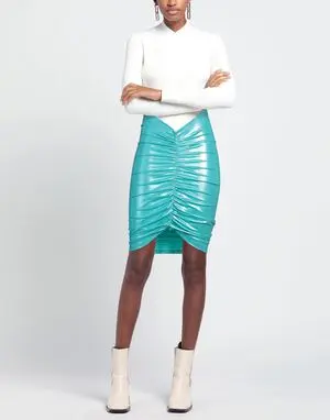 Andamane Metallic Pencil Midi Skirt - Blue