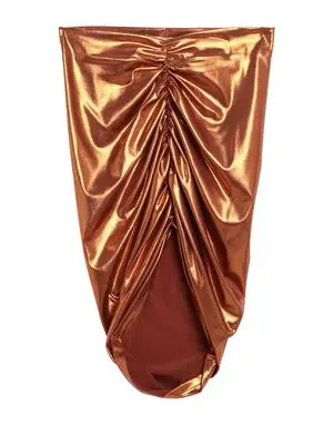 Andamane Metallic Pencil Midi Skirt - Red