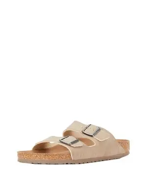 BIRKENSTOCK Sandals Taupe Size Textile Fibers