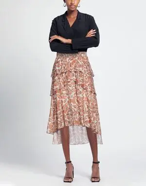 Maje Cotton Midi Flared Skirt