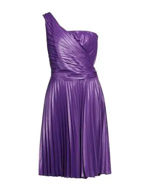 MARC ELLIS Crepe One-shoulder Midi Dress - Purple
