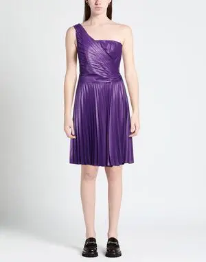 MARC ELLIS Crepe One-shoulder Midi Dress - Purple