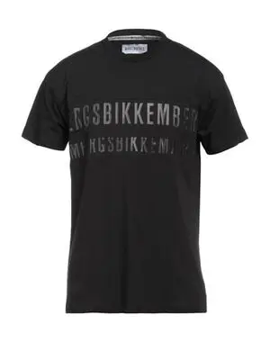 BIKKEMBERGS T-shirt Size Cotton, Elastane - Black