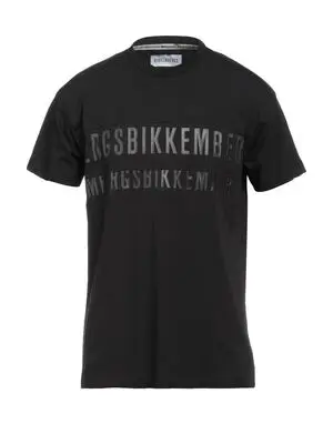 BIKKEMBERGS T-shirt Size Cotton, Elastane - Black
