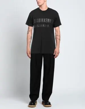 BIKKEMBERGS T-shirt Size Cotton, Elastane - Black