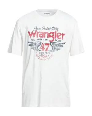 Wrangler Man T-shirt Black Size S Cotton White