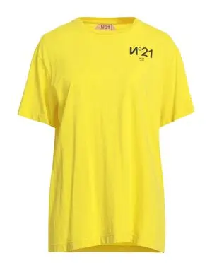N°21 T-shirt With Logo - Yellow