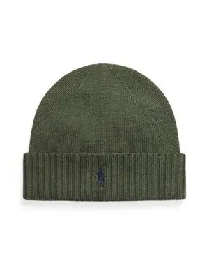 Polo Ralph Lauren Man Hat Black Size Onesize Wool Green