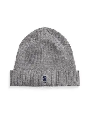 Polo Ralph Lauren Man Hat Black Size Onesize Wool Grey