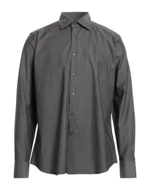 BAGUTTA Denim Shirt Charcoal Size Cotton, Elastane - Grey