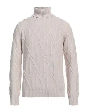 Alpha Studio Turtleneck Merino Wool Sweater - Beige