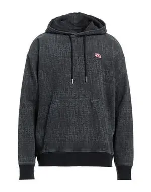 DIESEL® Cotton Blend Hooded Sweatshirt - Grey