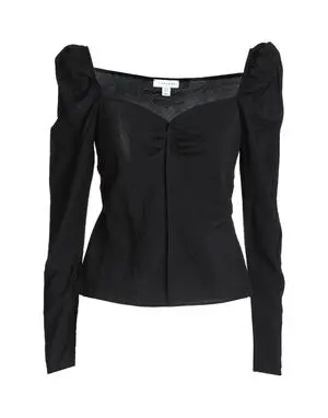 Topshop Pleated V-neck Top