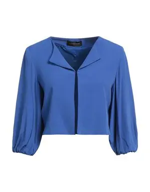 CARACTÈRE Crepe Bolero Jacket - Blue