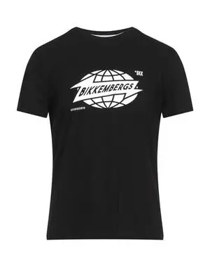 BIKKEMBERGS T-shirt Size Cotton, Elastane - Black