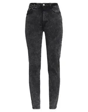 MANILA GRACE Slim Fit High Waisted Jeans - Black