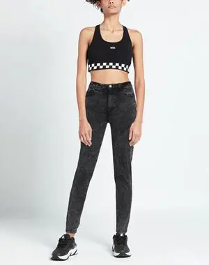 MANILA GRACE Slim Fit High Waisted Jeans - Black