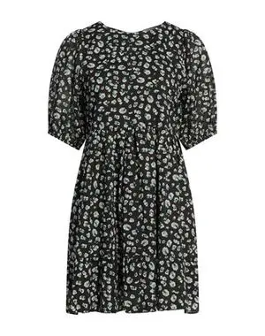 Ba&sh Floral-Print Mini Dress Black