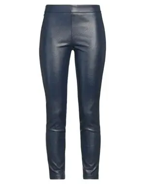 MANILA GRACE Tapered Slim-leg Trousers - Navy