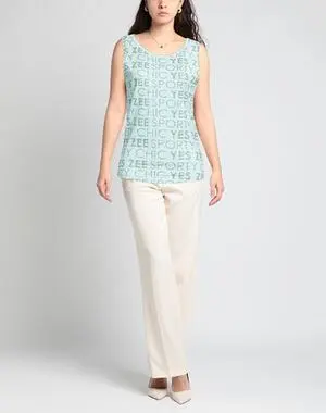 YES ZEE BY ESSENZA Top In Light Cotton And Elastane - Green