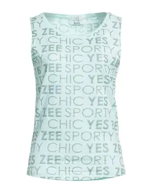 YES ZEE BY ESSENZA Top In Light Cotton And Elastane - Green