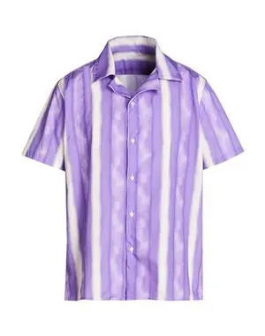 8 BY YOOX Printed Camp-collar S/sleeve Oversize Shirt Shirt Size Cotton - Purple