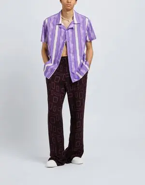 8 BY YOOX Printed Camp-collar S/sleeve Oversize Shirt Shirt Size Cotton - Purple