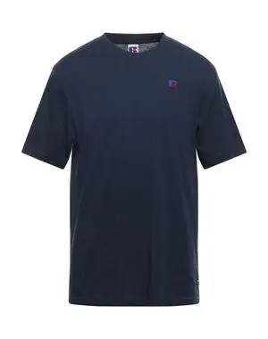 RUSSELL ATHLETIC Man T-shirt White Size S Cotton Blue