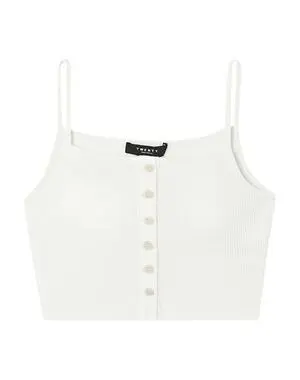 Twenty Montréal Ribbed Jersey Crop Top - Off White