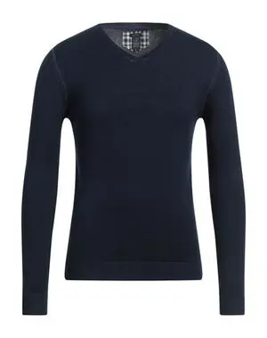 NORTH POLE Knitted V-neck Sweater - Navy Blue