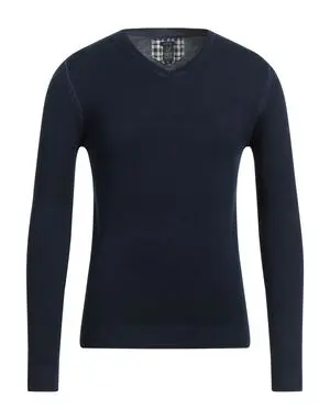 NORTH POLE Knitted V-neck Sweater - Navy Blue