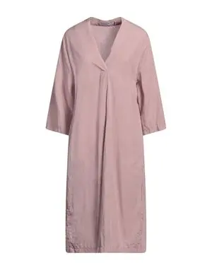 European Culture Midi Dress Light Brown Size Lyocell, Linen