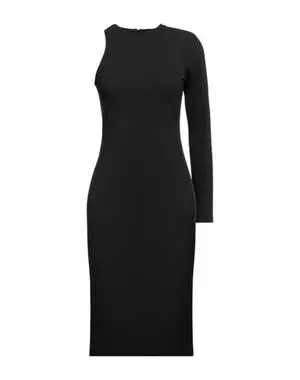 MERCI Midi Bodycon One-shoulder Dress - Black