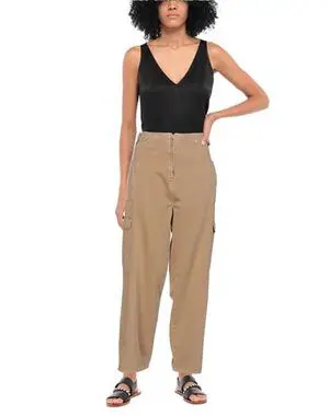 TWINSET High Waisted Cotton Cargo Pants