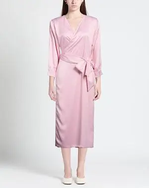 AÉRYNE Solid Color Midi Shirt Dress