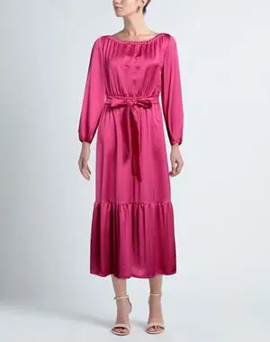 SOALLURE Maxi Flared Dress - Pink