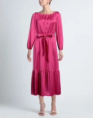 SOALLURE Maxi Flared Dress - Pink