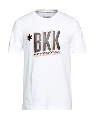 BIKKEMBERGS T-shirt Size Cotton, Elastane - White