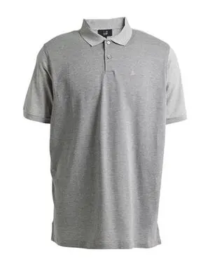 Dunhill Man Polo Shirt Blue Size S Cotton Grey