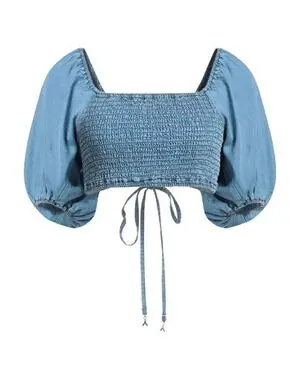 Patrizia Pepe Chambray Crop Top