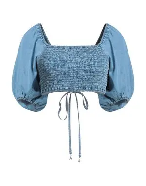 Patrizia Pepe Chambray Crop Top
