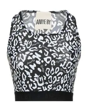 ANIYE BY Leopard Print Sports Top - Black