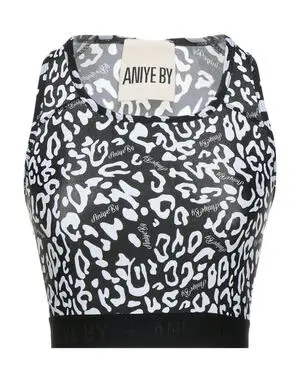 ANIYE BY Leopard Print Sports Top - Black