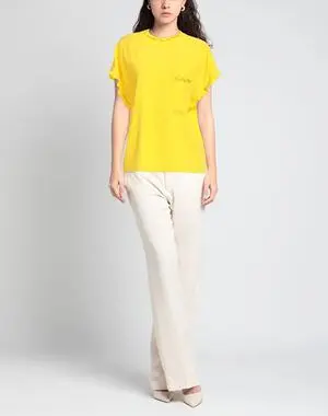 AGLINI Top With Embroidered Detail - Yellow