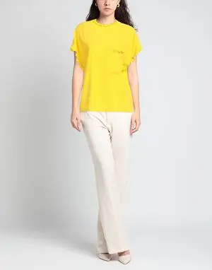 AGLINI Top With Embroidered Detail - Yellow