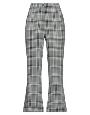 8PM Flared Tartan Flannel Pants - Black
