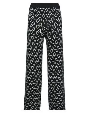 VICOLO Wide Leg Knit Pants - Black