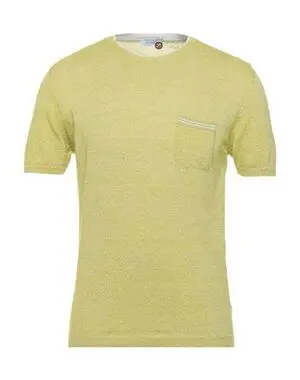 HERITAGE Cotton Blend Short Sleeve Sweater - Green