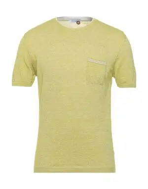 HERITAGE Cotton Blend Short Sleeve Sweater - Green